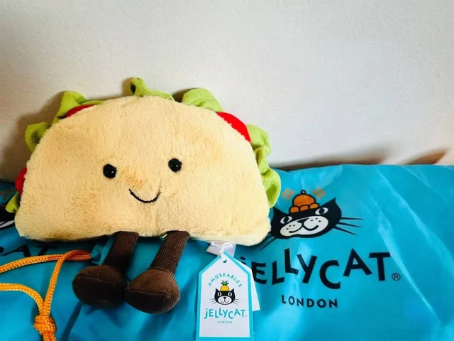 NEW JELLYCAT AMUSEABLE Taco Plush Toy With Tag & Dust Bag Food Dolls ...