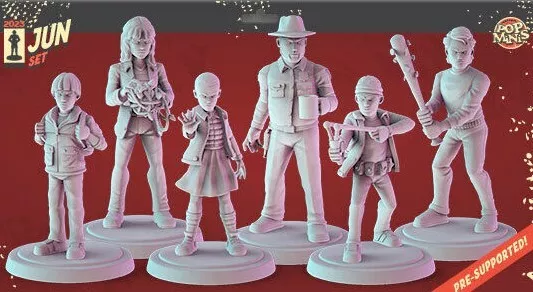STRANGER THINGS SET 1 Miniature Fits DND D&D Pathfinder TableTop Pop ...