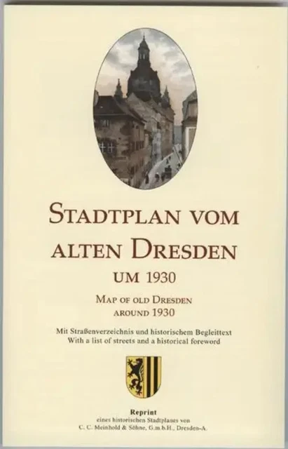 STADTPLAN VOM ALTEN Dresden um 1930 / Map of Old Dresden around 1930 ...