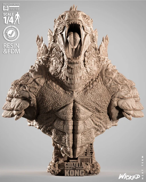 3D PRINTED 16K WICKED - Godzilla Portrait Bust Fan Made 1:4 Scale £78. ...