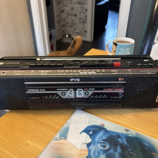 PYE TR9559 PORTABLE Stereo Radio Twin Cassette Recorder Boombox £25.00 ...