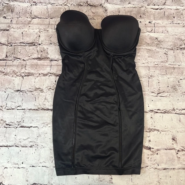 MAIDENFORM SOLID BLACK Shaping Convertible Slip Under Garment Shapewear ...