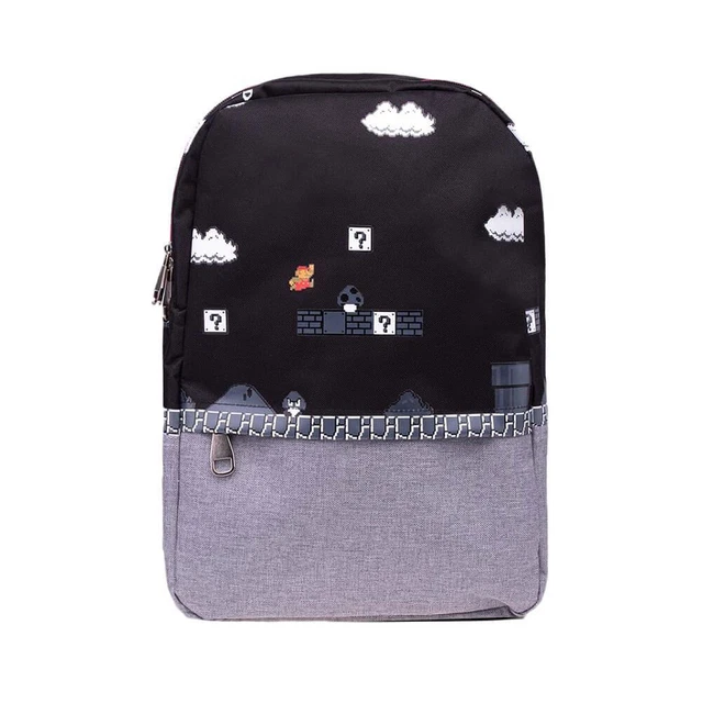 SUPER MARIO BROS. Retro 8-Bit Laptop Backpack - School Bag Uni College ...