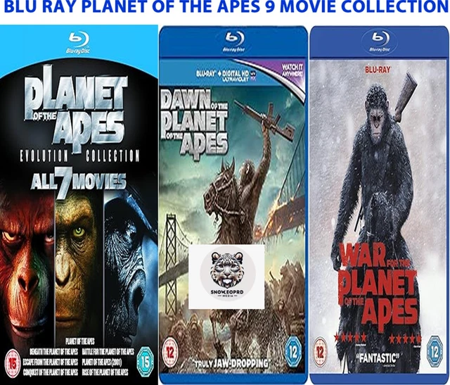 BLU RAY PLANET Of The Apes 9 Movie Collection All Nine Film Part 1-9 ...