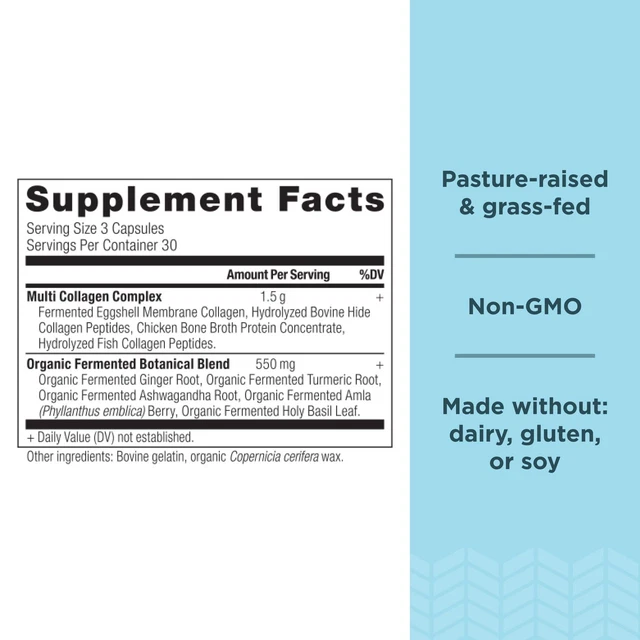 ANCIENT NUTRITION COLLAGEN Peptides Pills, Hydrolyzed Multi Collagen ...