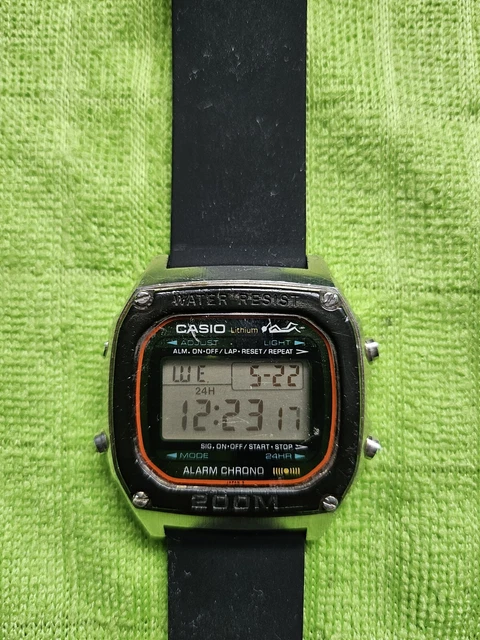 VINTAGE CASIO DW1000 Module 280 digital watch Stainless Steel Japan ...