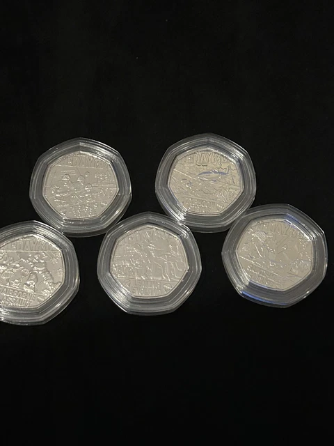 NEW D-DAY 80TH Anniversary 50p 5 Coin Set 2024 BU Rare Guernsey 50p ...
