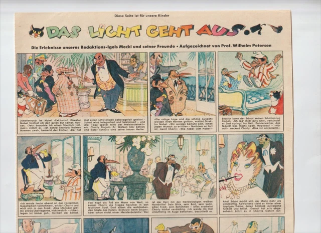 ALTE HÖRZU MECKI -Original-Seiten Ausgaben 1959/60 - Das Licht geht aus ...