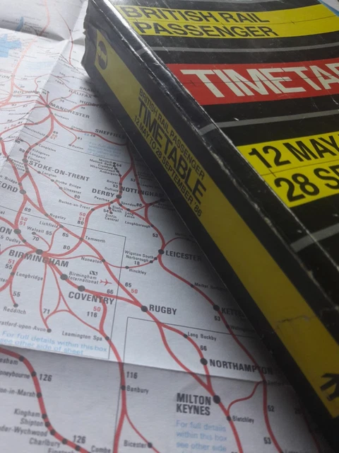 BRITISH RAIL 1986 Passenger Timetable. Complete with Map & Bookmark. £ ...
