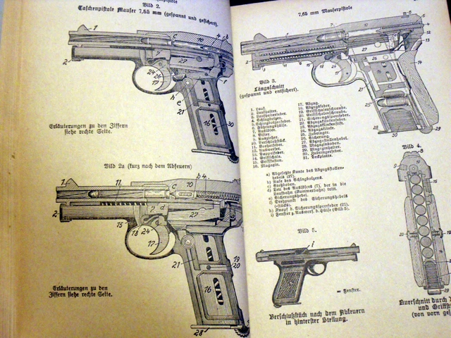 GERMAN POLICE LUGER P08 7,65mm PISTOL MAUSER C96 BROOMHANDLE 9mm ...