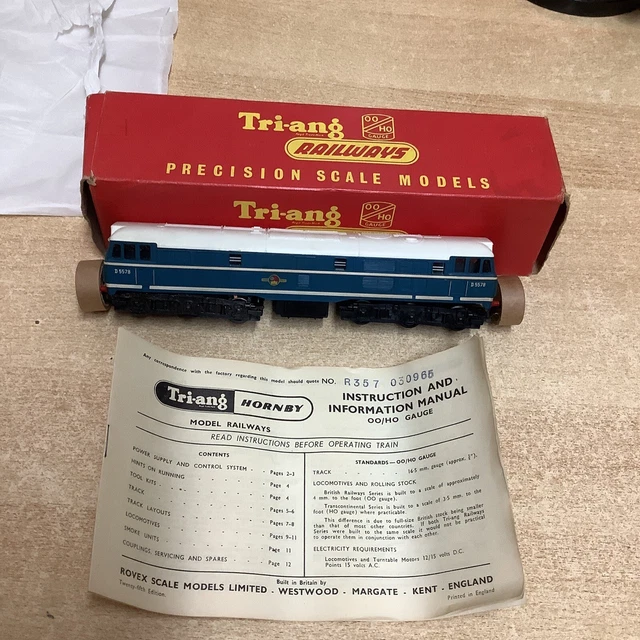OO GAUGE TRI-ANG RAILWAYS R357B A1A-A1A CLASS 31 LOCO D5578, BLUE,boxed ...