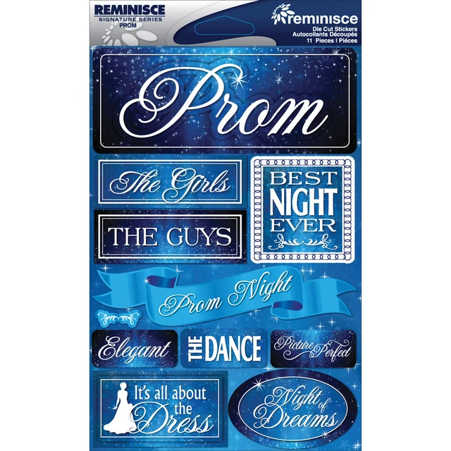 REMINISCE SIGNATURE SERIES Dimensional Stickers 4.5"X6" -Prom RSD-2-222 ...