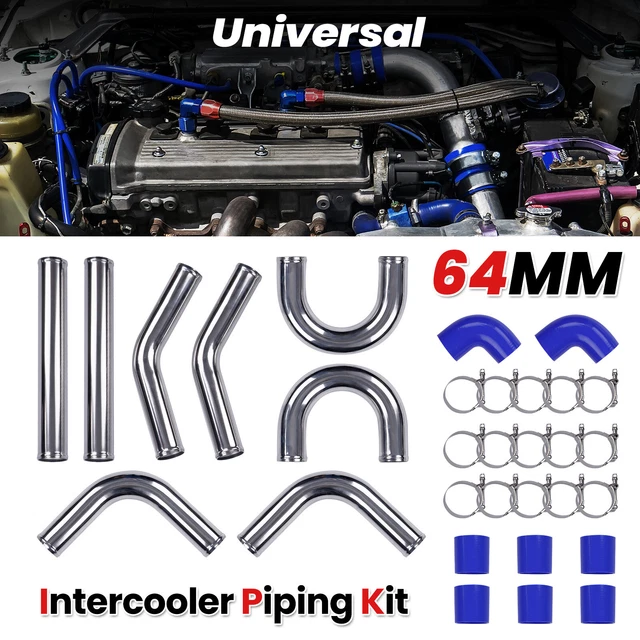 KIT INTERCOOLER UNIVERSALE 2.5" Kit Tubi Intercooler Montaggio tubi ...