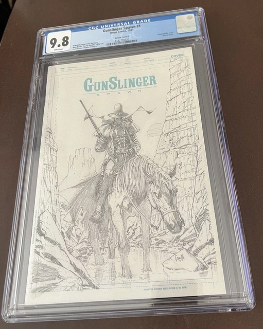 COUVERTURE CROQUIS GUNSLINGER Spawn #1 Greg Capullo H MEILLEURS PRIX & CGC 9,8 EUR 73,19 ...