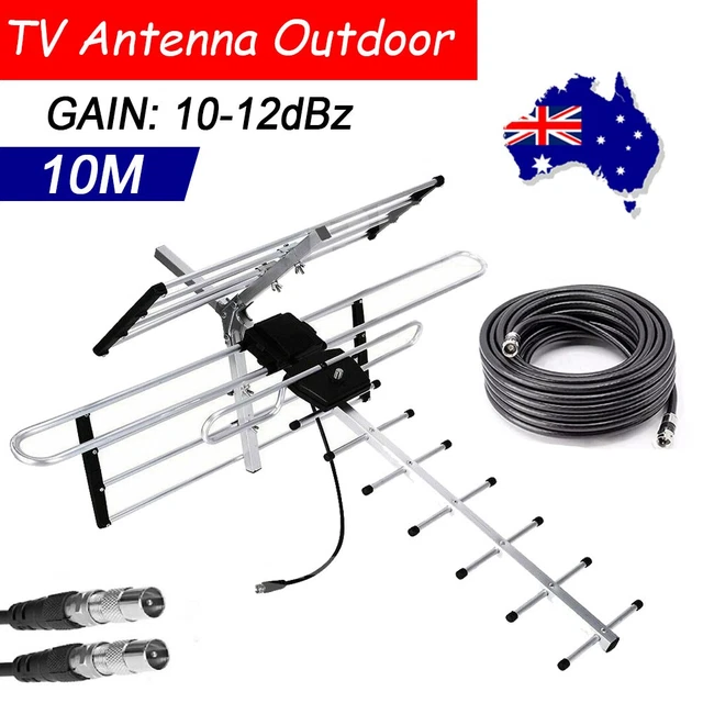 DIGITAL TV OUTDOOR Antenna Aerial UHF VHF FM AUSTRALIAN Signal ...