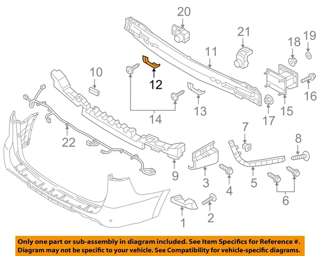 KIA OEM REAR Bumper-Impact Bar Beam Rebar Reinforcement Bracket Left ...