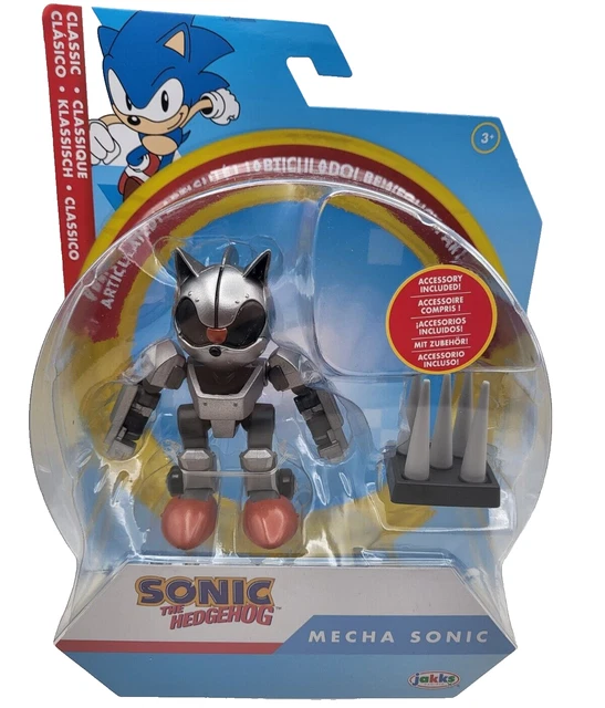 NEW CLASSIC SONIC The Hedgehog 4" Mecha Sonic Articulated Figure With ...