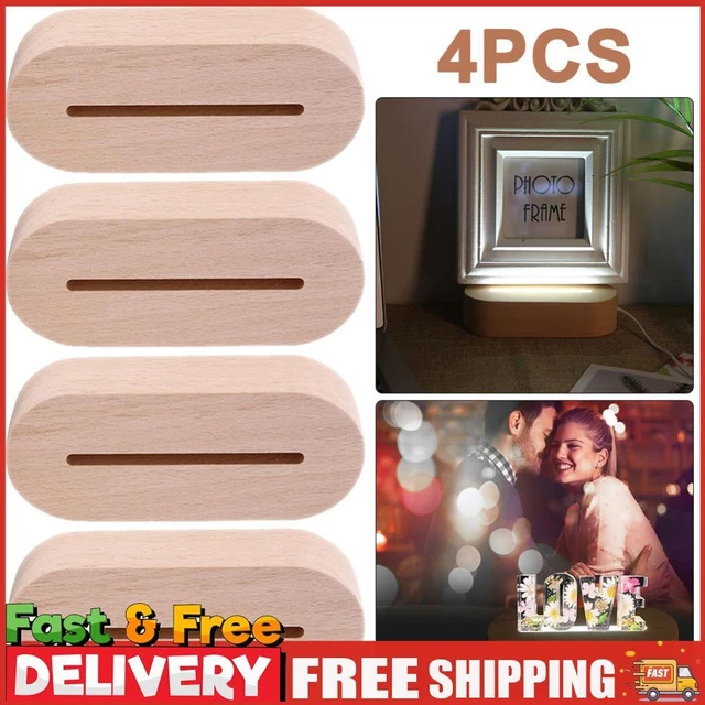 OVAL DISPLAY PEDESTAL - LED Lights Display Base with USB (White Light ...