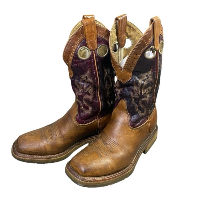 DOUBLE H MENS Antonio Square Toe Leather Work Boots DH979 - 8 £57.00 ...
