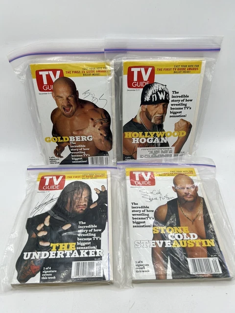 TV GUIDE DEC 1998 Steve Austin Undertaker Goldberg Hulk Hogan Wrestling ...