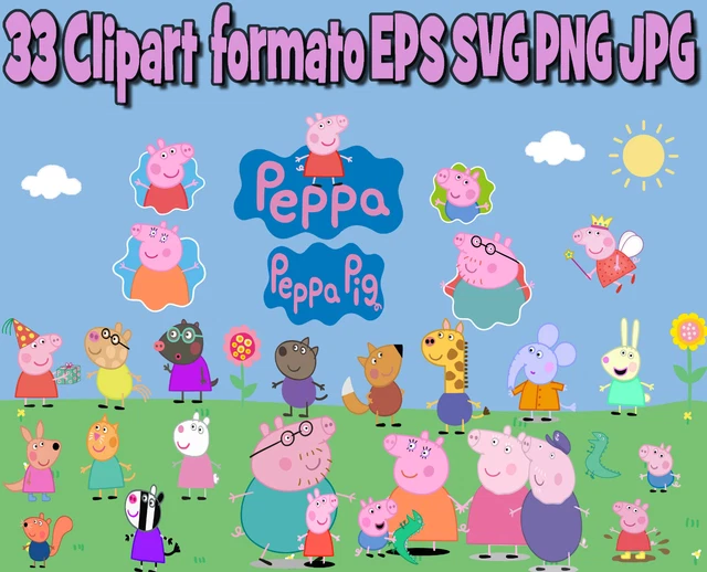 33 CLIPART PEPPA Pig In Eps Format Svg Png Jpeg Vector Files Children's ...