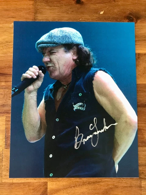 AC/DC BRIAN JOHNSON Genuine Signed Photo Original Autographed 8''x 10 ...