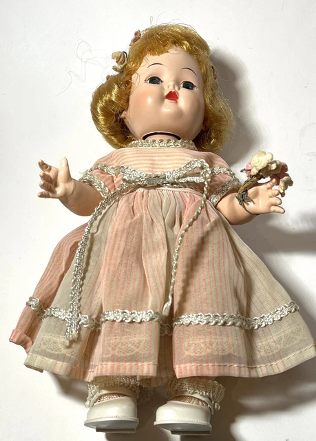 VINTAGE LITTLE MISS Addie Doll 10” Walker Original Outfit 1950s Block ...