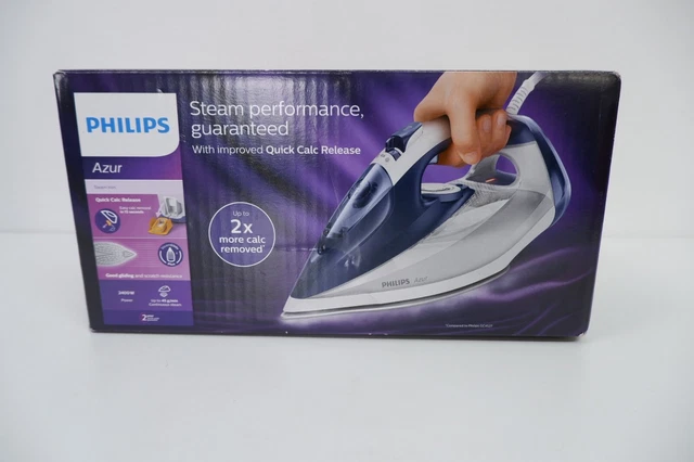 PHILIPS AZUR NEW steam iron steam glide 300ml water tank , Blue & white ...