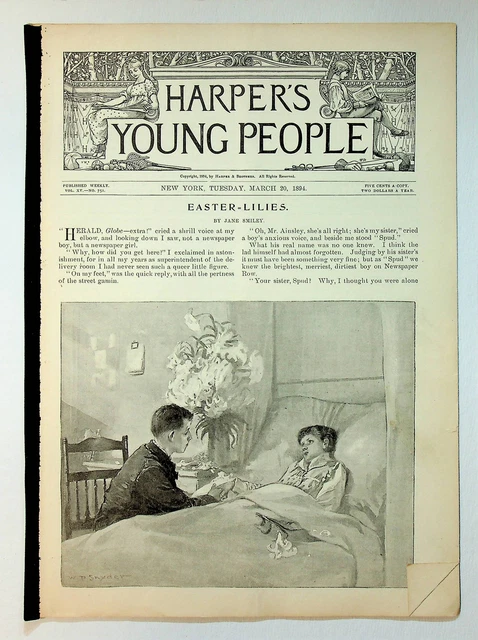 HARPER'S YOUNG PEOPLE Magazine Vol. 15 #751 GD 1894 £12.65 - PicClick UK