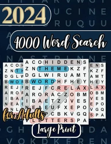 2024 WORD SEARCH for adults large print Activity Book for Adults 200 ...