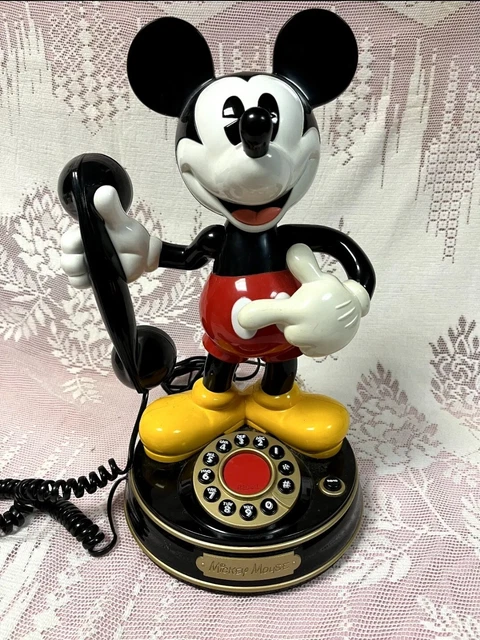 90'S VINTAGE MICKEY Mouse Animated Talking Telephone Disney TeleMania £ ...