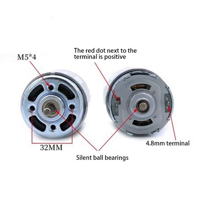 QTY:1PC MOTOR SILENT Dual Axis DC Motor 997 Powerful 12-36V High Speed ...