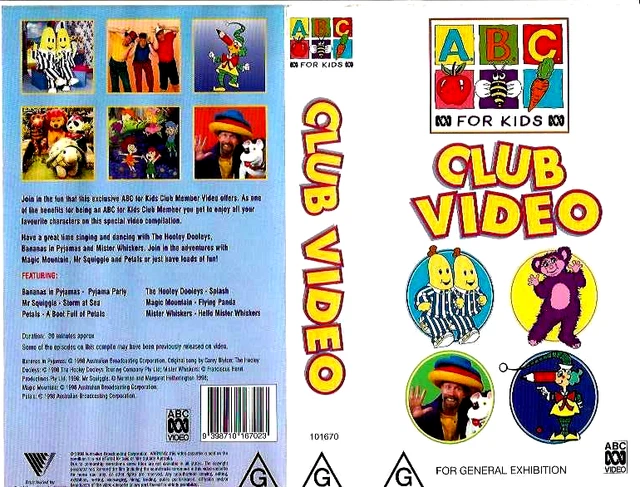ABC FOR KIDS CLUB VIDEO VHS PAL VIDEO VHS! Pal vhs tape~ A rare find ...