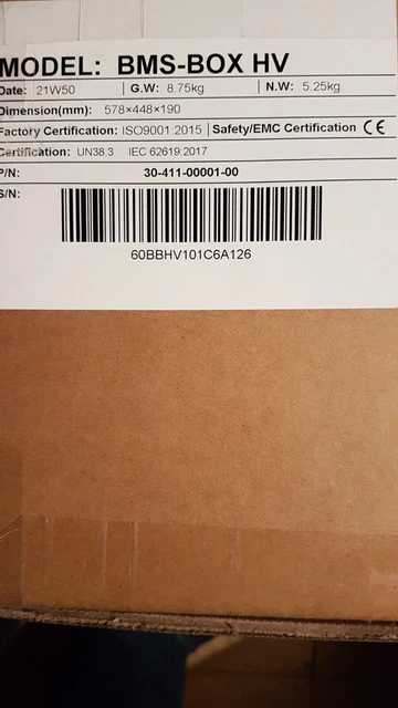 FOX ESS BMS-BOX HV 2600 rechargeable battery controller for solar panel ...