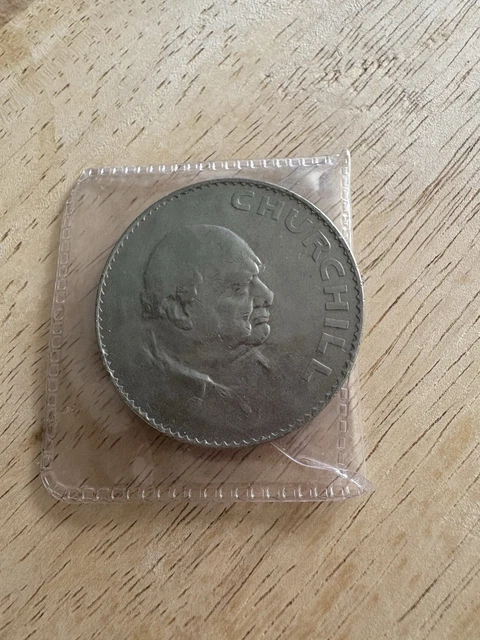 WINSTON CHURCHILL SILVER Crown Coin Prime Minister VE Day VJ World War ...