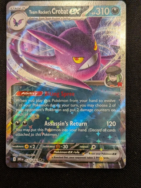 TEAM ROCKET'S CROBAT ex 122/182 Sv10: Destined Rivals Holo £1.99 ...