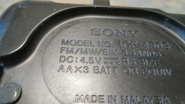 VINTAGE SONY ICF-450S 3 Band FM MW/SW Receiver $95.00 - PicClick CA