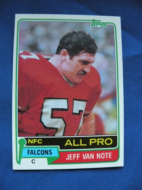 1981 TOPPS ALL Pro Jeff Van Note Falcons carte #70 NFL football 1 $S&H ...