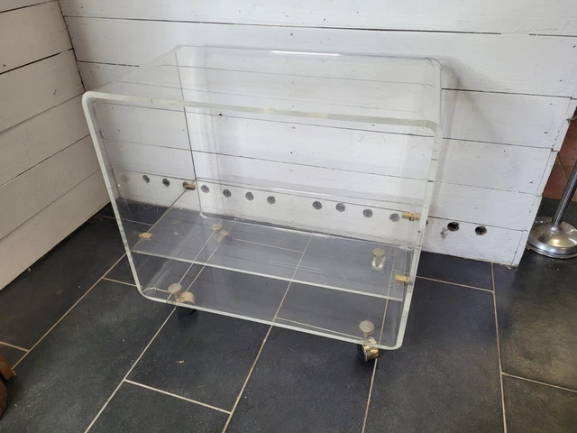 ÉTAGÈRE SUR ROULETTES En Plexiglas Des Années 70 EUR 350,00 - PicClick FR