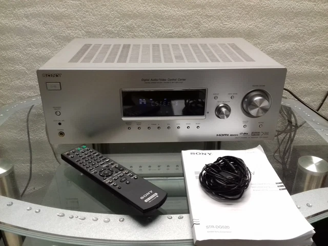SONY STR-DG520 SILBER 5.1 HiFi AV-Receiver Verstärker +FB +HB Surround ...
