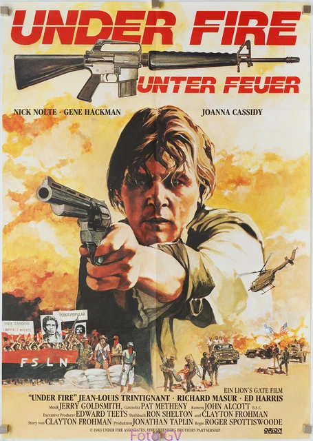 PLAKAT UNDER FIRE 1983 Nick Nolte, Gene Hackman, Ed Harris, Trintignant; Z.2 EUR 2,50 - PicClick DE