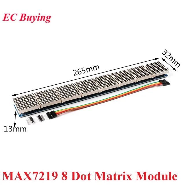 MAX7219 8X8 LED Matrix Display Module, Microcontroller Control, For ...