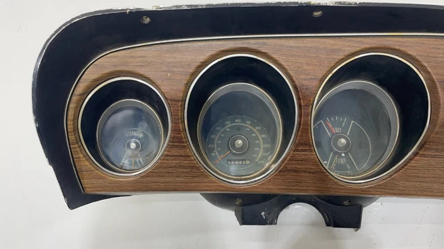 1969 MUSTANG DELUXE Woodgrain Dash Cluster Gauges Instrument Panel ...