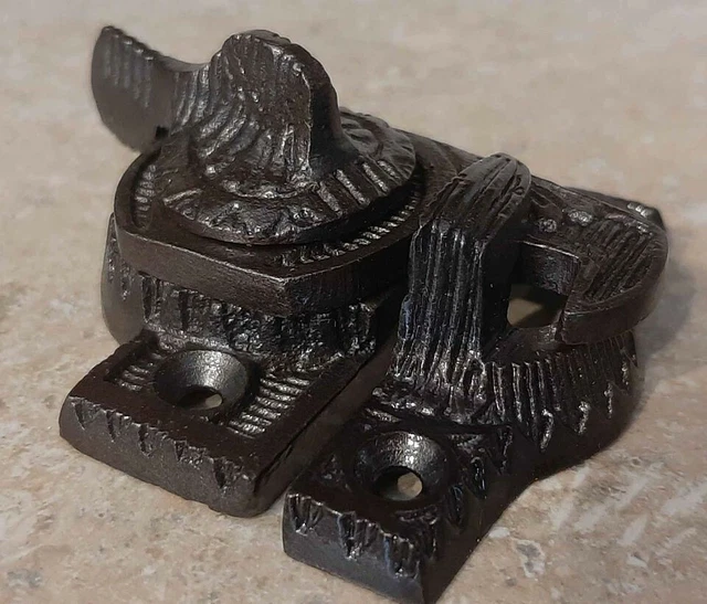 ANTIQUE VICTORIAN CAST-IRON window sash locks - 8 sets $135.00 ...