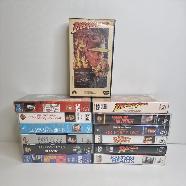 HARRISON FORD VHS Movies Bulk Lot Of 13 Indiana Jones Patriot Games Air ...