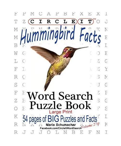 CIRCLE IT, HUMMINGBIRD Facts, Word Search, Puzzle Book, Lowry Global ...