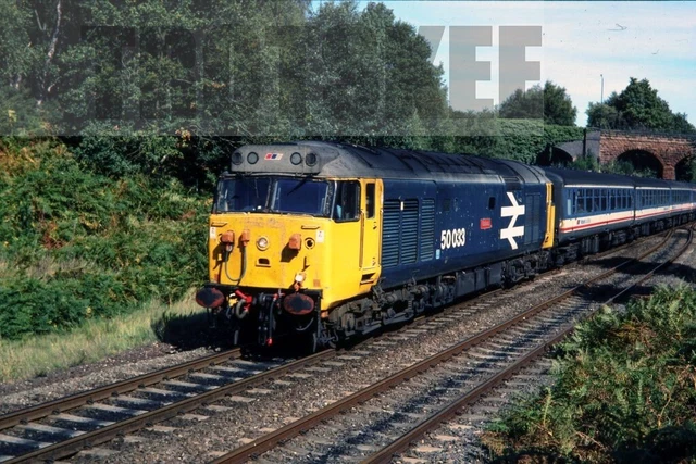 35MM SLIDE BR British Rail Diesel Loco Class 50 50033 Kennington 1989 ...