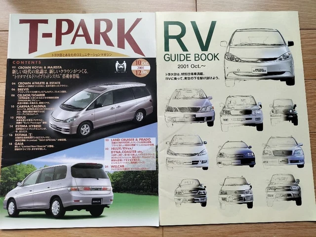 TOYOTA T-PARK RV GUIDE BOOK October 2001 Set of 2 £35.64 - PicClick UK