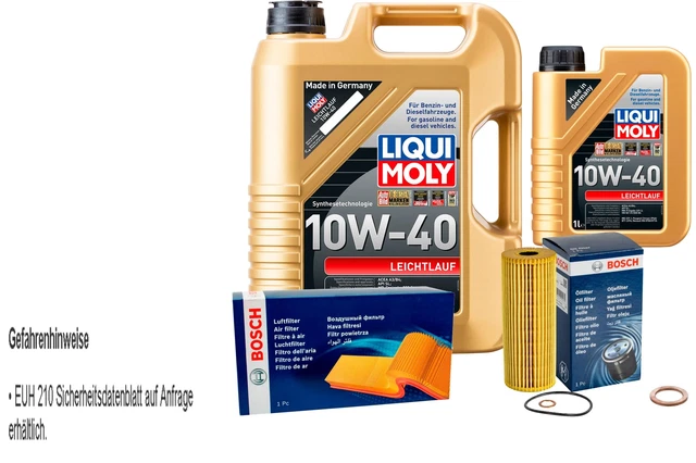BOSCH INSPECTION SET 6 LIQUI MOLY Bon Fonctionnement 10W-40 pour Ssangyong EUR 87,68 - PicClick FR