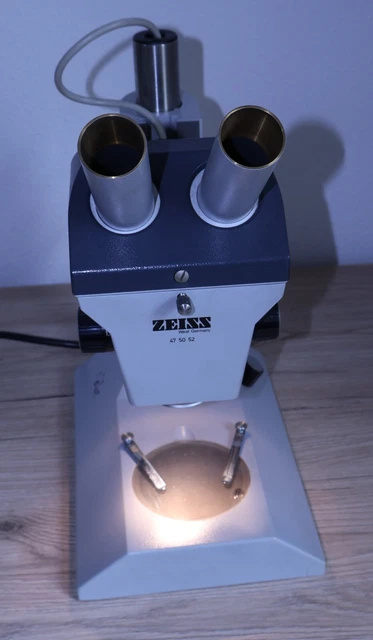 ZEISS MIKROSKOP MICROSCOPE Stemi Stereomikroskop mit Irisblende (Nr. 47 ...